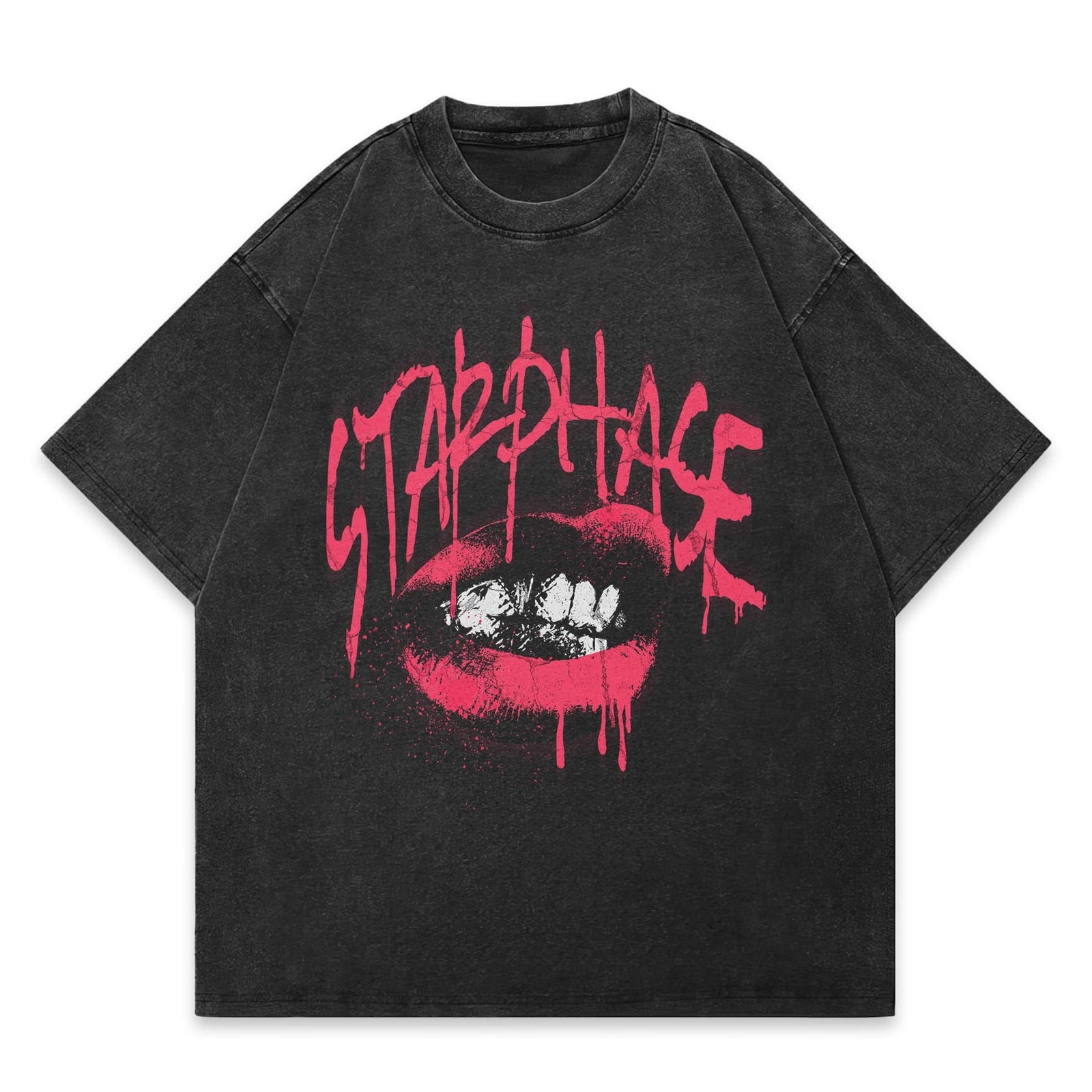 Starphase Gothic Graffiti Distressed Oversize T-Shirt