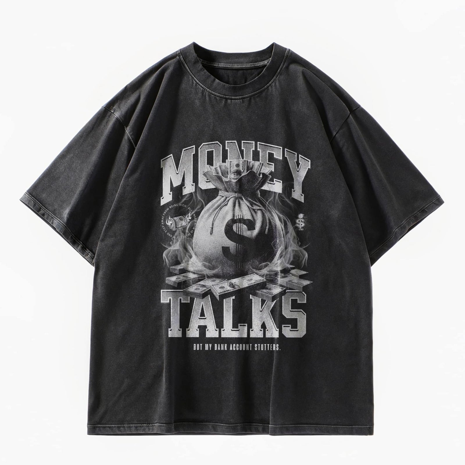 Money Talks Washed Oversized Graphic T-Shirt – Starphase